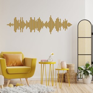 Audio Wave Wall Decal Sound Wave Wall Sticker Music Wall Decor Vinyl ...