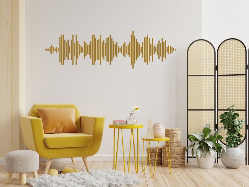 Audio Wave Wall Decal Sound Wave Wall Sticker Music Wall Decor - Etsy