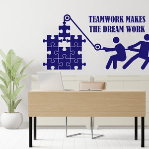 Teamwork Wall Decal Office Wall Decal Office Wall Decor - Etsy