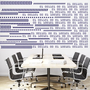 Circuit Board Binary Code Wall Decal, Technology Vinyl Wall Art Decals ...