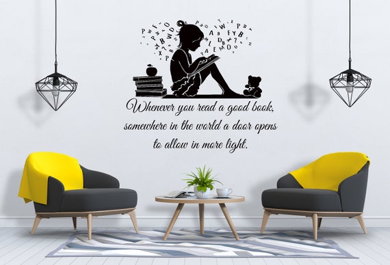Books Wall Decal Reading Wall Decal Library Wall Decal Book - Etsy Canada