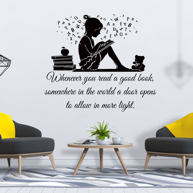 Reading Wall Decal - Etsy