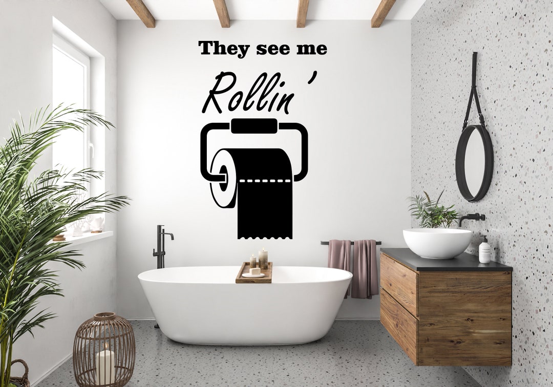 Thinking Room Bedroom Sign Decal, Bathroom Door Decal, Bathroom Door ...