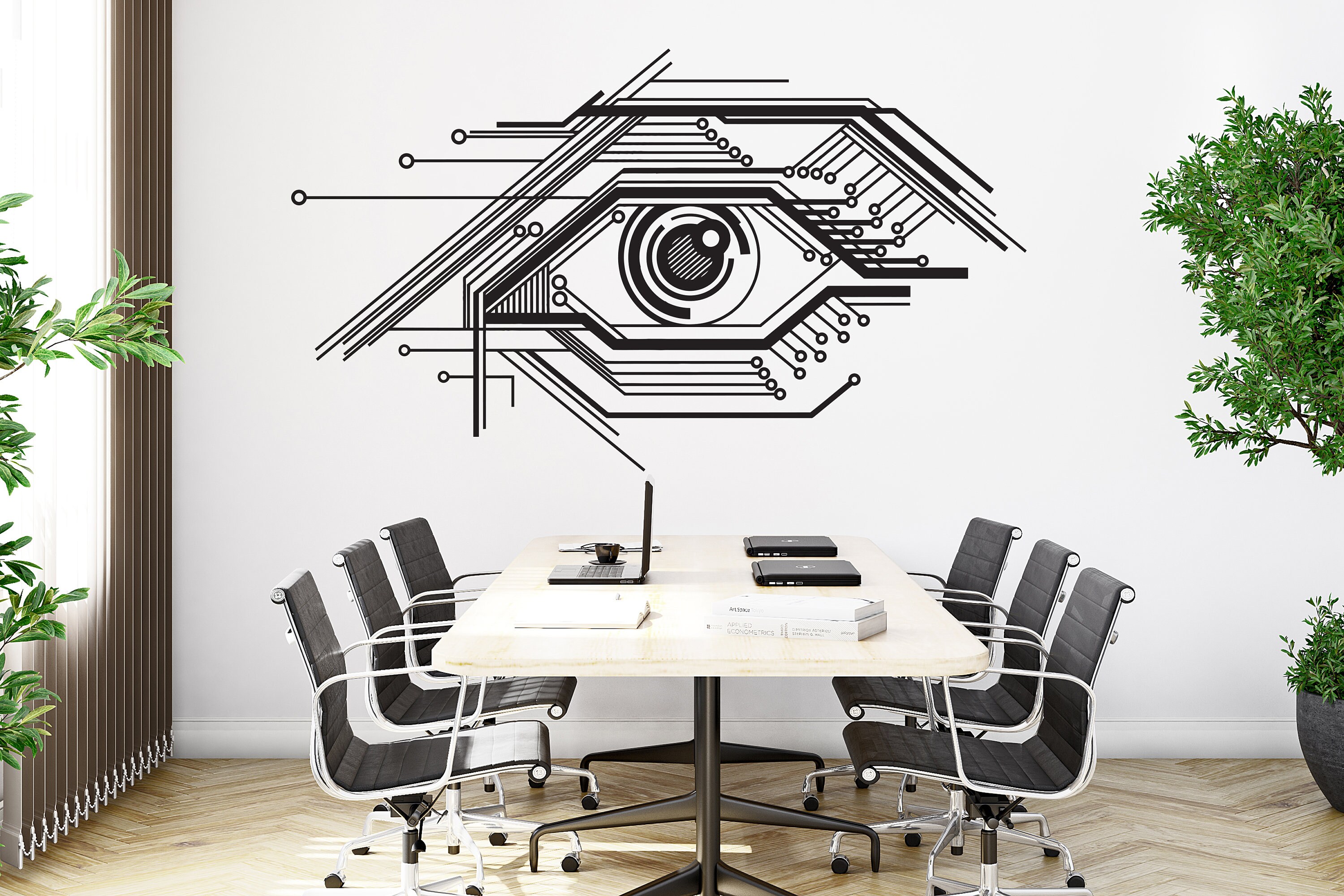 Circuit Board Office Wall Decal, Technology Vinyl Wall Art Decals ...