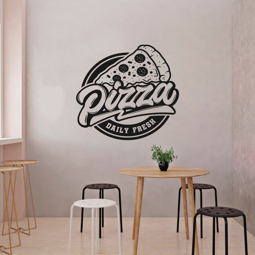 Pizza Wall Decal Vinyl Sticker for Pizzeria Decorations for Italian ...