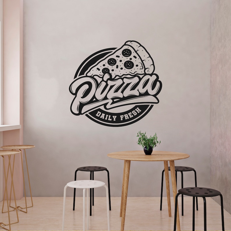 Pizza Wall Decal Vinyl Sticker for Pizzeria Decorations for | Etsy