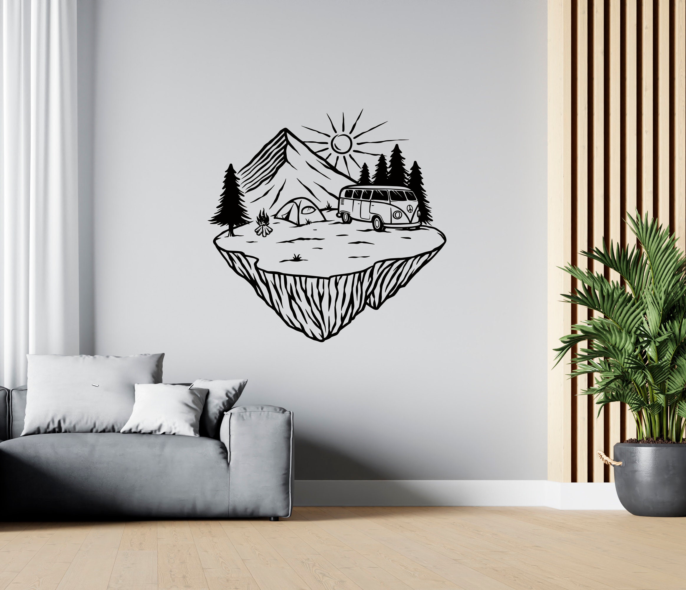 Natur Berge Wandtattoa Berge Wandtatto Tannenbäume Berge Wandtattoal ...