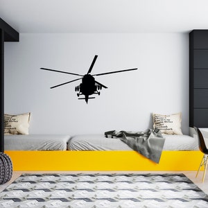 Helicopter Wall Decal Helicopter Wall Sticker Helicopter Wall Decor ...
