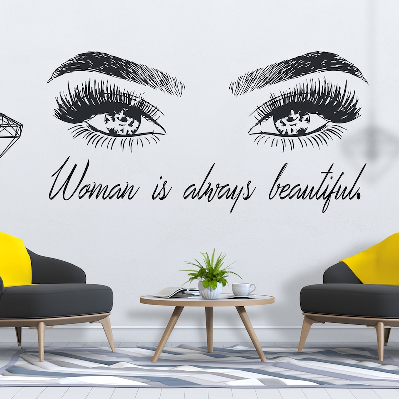 Eyelash Wall Decal - Etsy