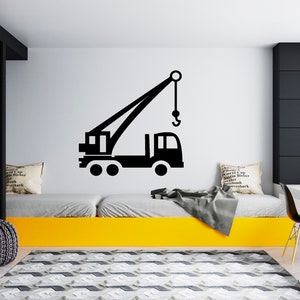 Construction Crane Wall Decal Heavy Construction Wall Sticker Crane ...