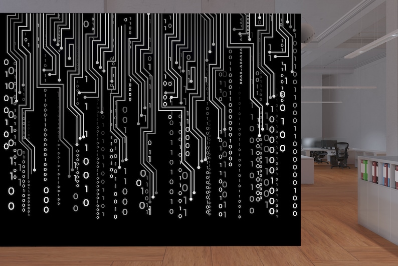 Circuit Board Binary Code Wall Decal Technology Vinyl Wall - Etsy