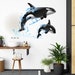 Orca Wall Decal, Whale Wall Art, Orca Wall Decor Orca Bathroom Wall ...