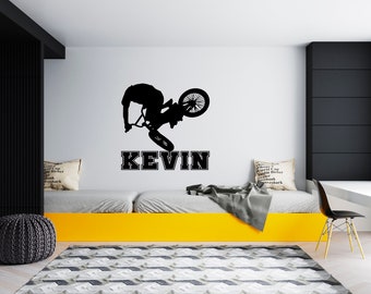 BMX Bike Wall Decal Bicycle Wall Sticker Bike Wall Decor for - Etsy