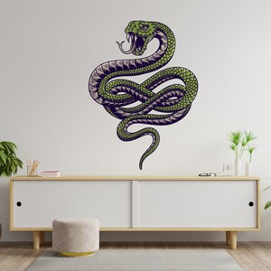 Snake Wall Decal, Snake Wall Art, Snake Wall Decor Snake Wall Sticker ...