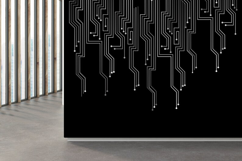 Circuit Board Office Wall Decal Technology Vinyl Wall Art - Etsy