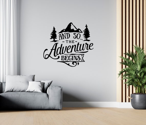 Travel Wall Decal Camping Wall Sticker Adventure Quote Wall | Etsy