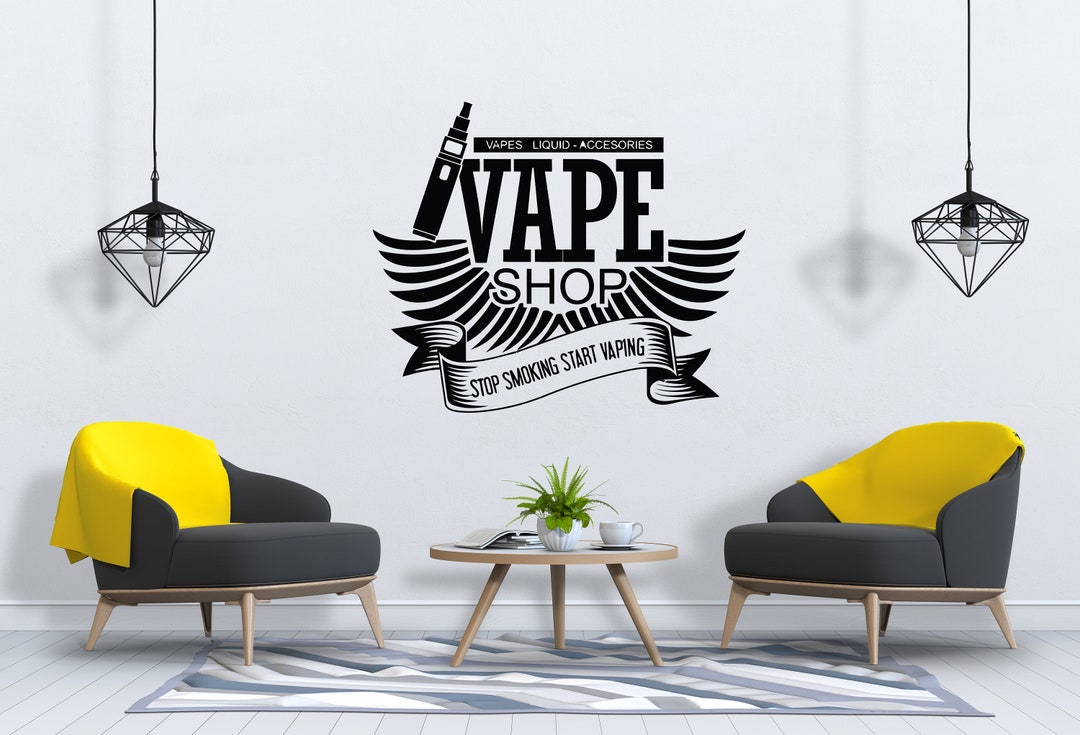 Vaping Wall Decal Vape Wall Sticker Smoke Shop Wall and Window - Etsy