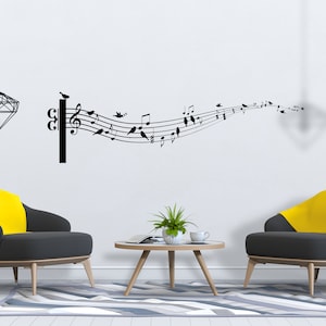 Music Wall Decal Music Notes Wall Decor Musician Wall Sticker SG1549 - Etsy
