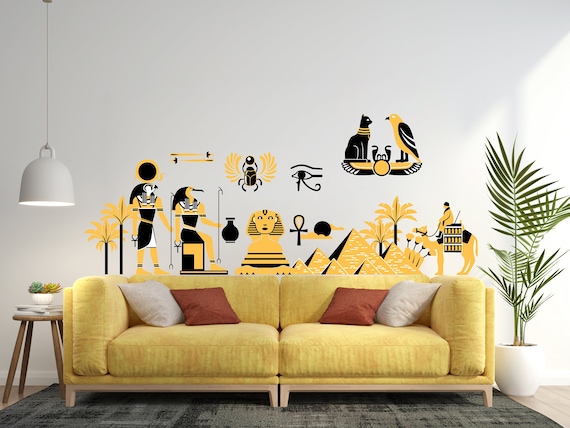 Egyptian Wall Art Ancient Egypt Decals Gods of Ancient - Etsy