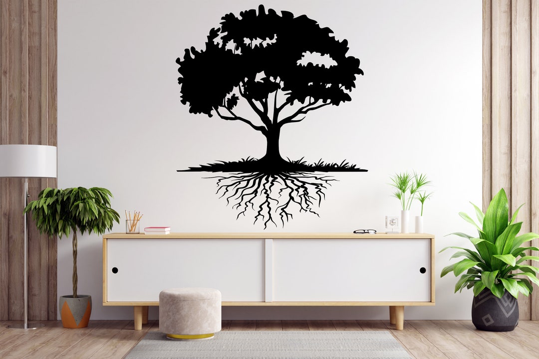 Family Tree Wall Decal Roots Tree Wall Art Tree Wall Decal, Tree Art ...