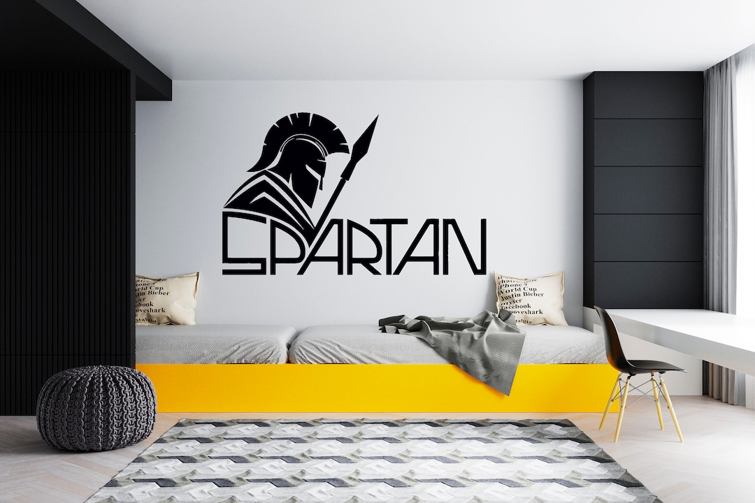 Spartan Wall Decal Spartan Warrior Wall Decor Gladiator Wall Art SG340 ...