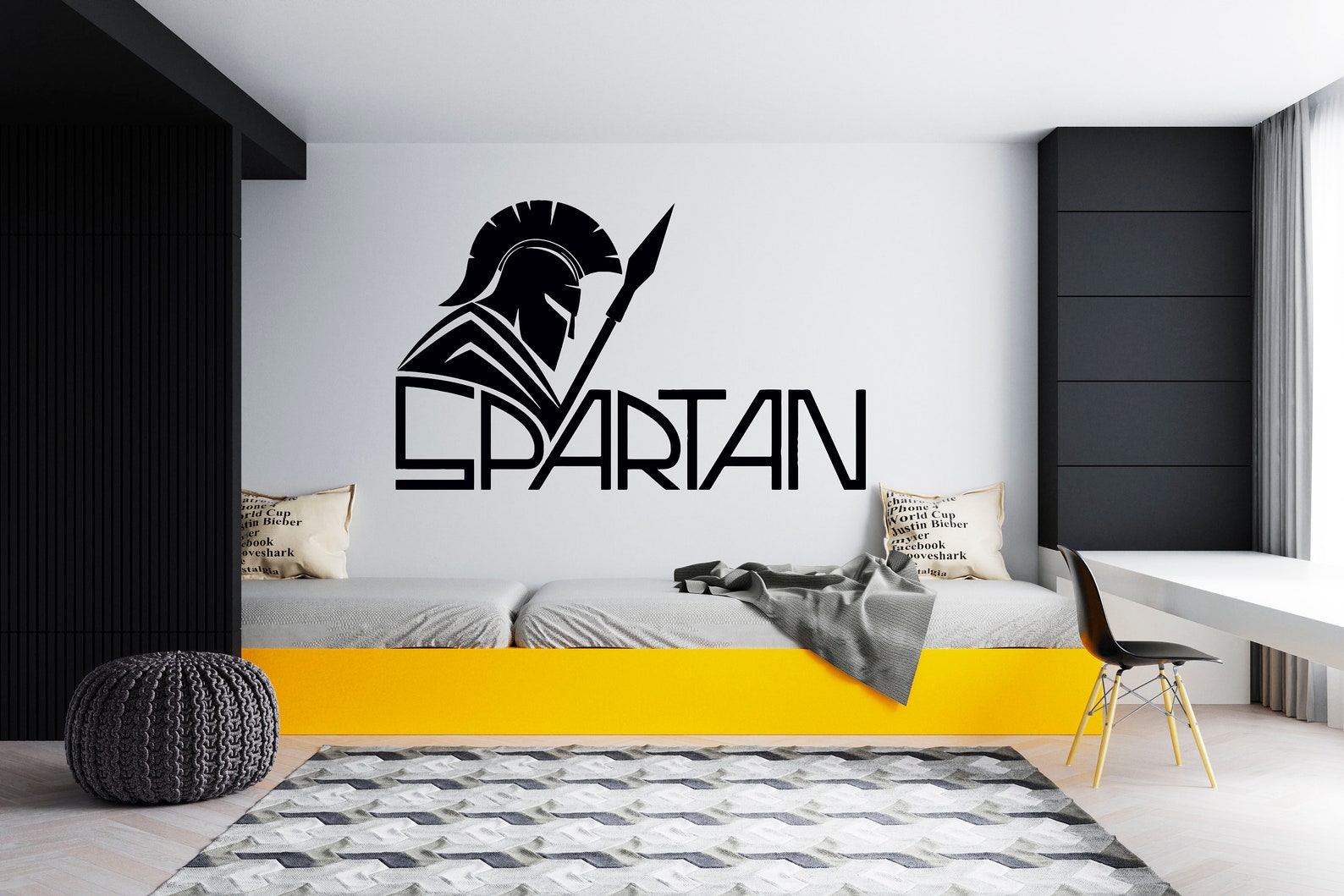 Spartan Wall Decal Spartan Warrior Wall Decor Gladiator Wall Art SG340 ...