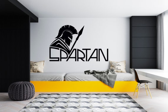 Spartan Wall Decal Spartan Warrior Wall Decor Gladiator Wall - Etsy