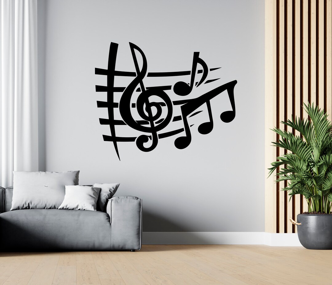 Music Wall Decal Music Notes Wall Decor Musician Wall Sticker SG1959 - Etsy