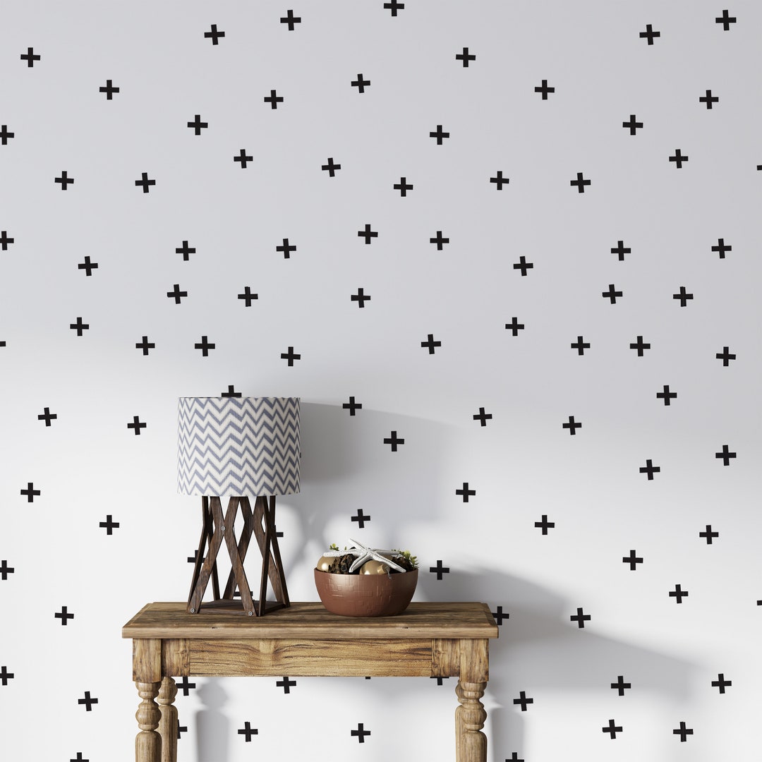 Plus Sign Wall Decals - Geometric Wall Art, Farmhouse Decor, Removable ...