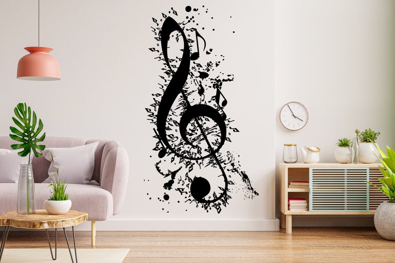 Music Wall Decal Music Notes Wall Decor Musician Wall Sticker 1568EZ - Etsy