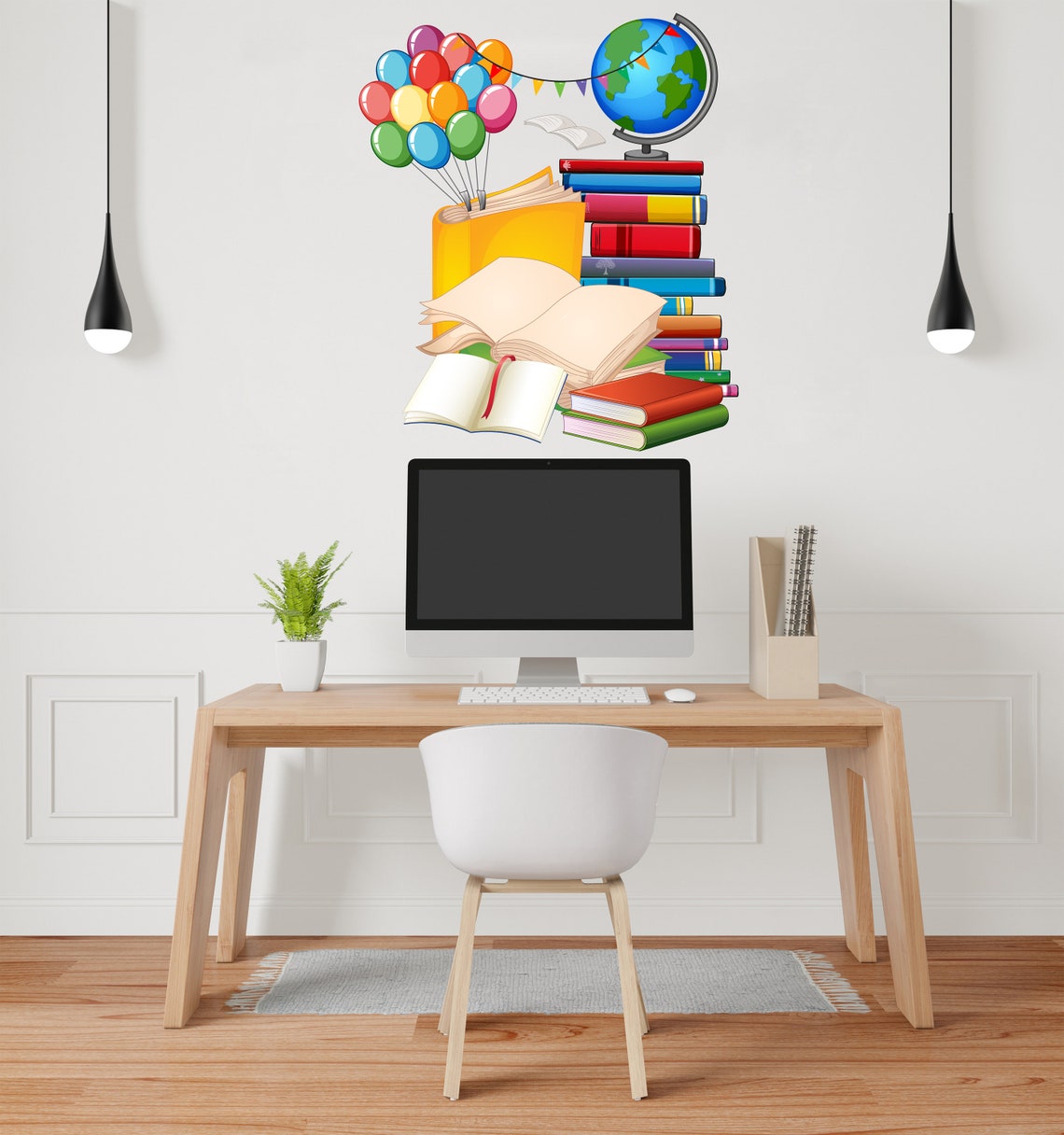 Books Wall Decals Decor Nursery Kids Library Gifts Library - Etsy