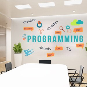 Programming Office Wall Decal, Coding Office Wall Decal, Office Wall ...