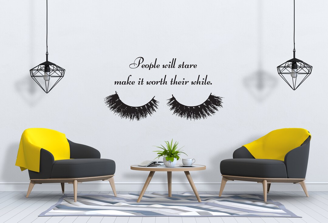 Eyelashes and Eyebrows Wall Decal Lashes and Brows Window Sticker ...