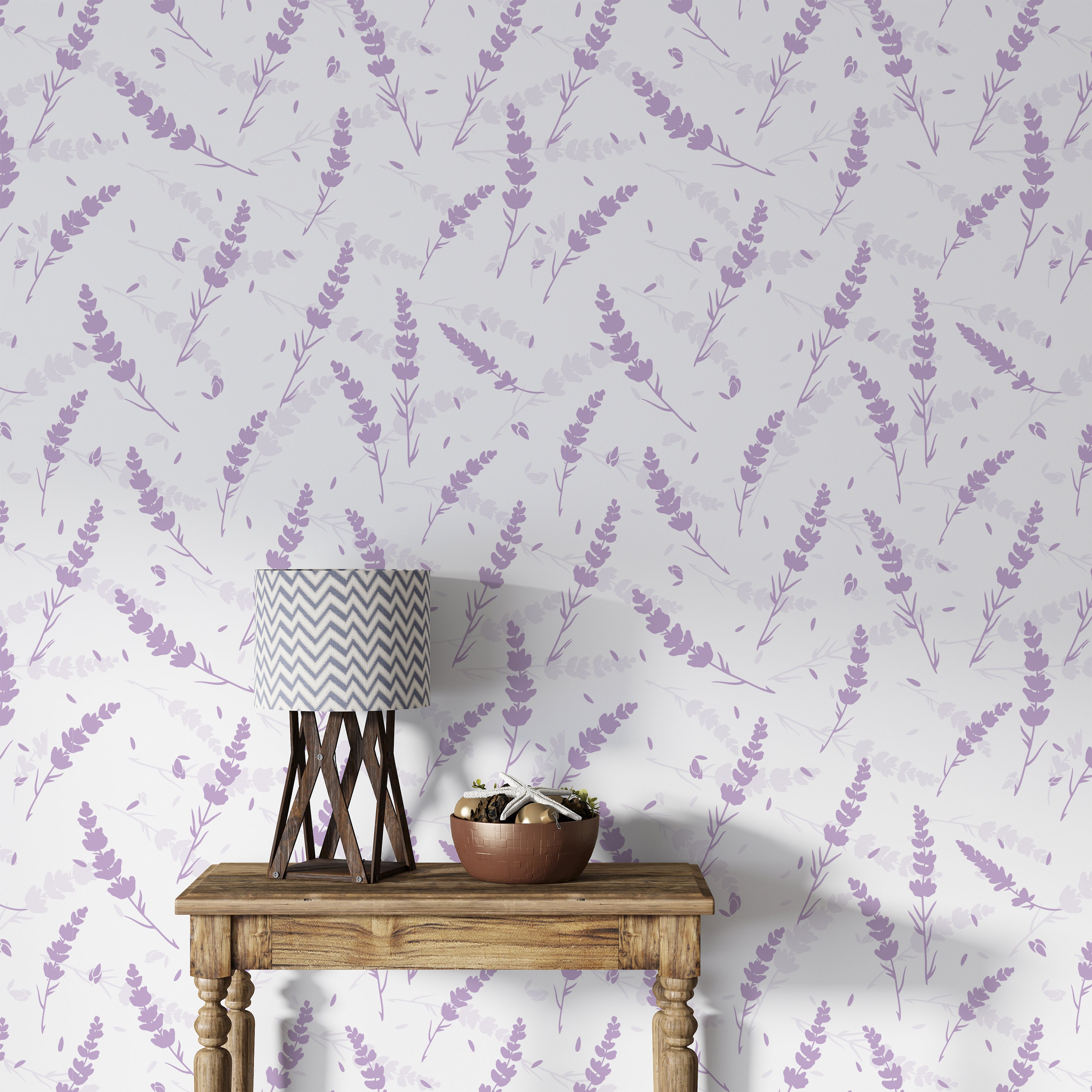 Lavender Wallpaper Lavender Wall Decal Floral Fabric Seamless Floral ...