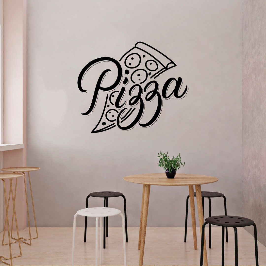 Pizza Wall Decal Vinyl Sticker for Pizzeria Decorations for Italian ...