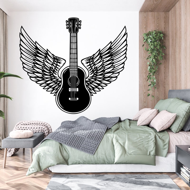 Guitar Wall Decal - Etsy