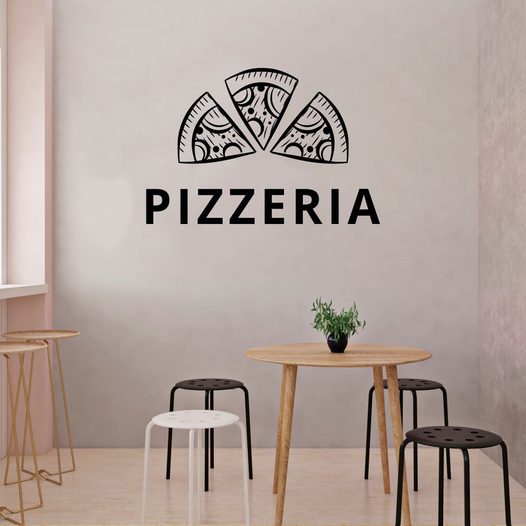 Pizza Wall Decal Vinyl Sticker for Pizzeria Decorations for Italian ...