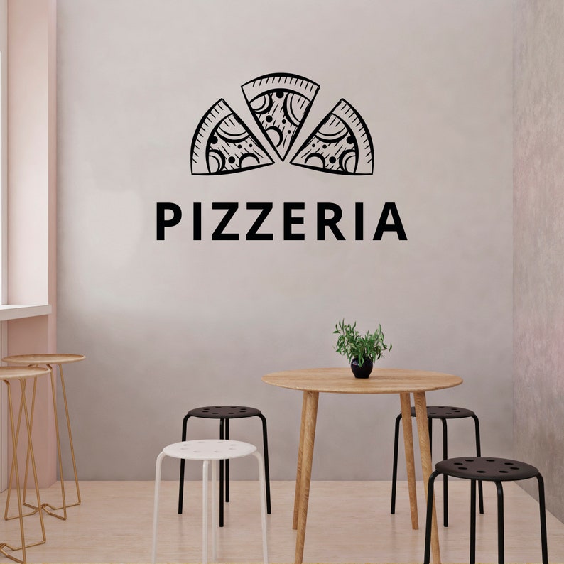 Pizza Wall Decal Vinyl Sticker for Pizzeria Decorations for - Etsy
