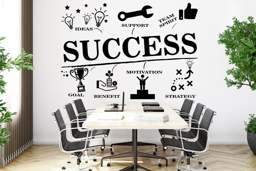 Success Wall Decal, Office Wall Decal, Office Wall Decor, Office Decals ...