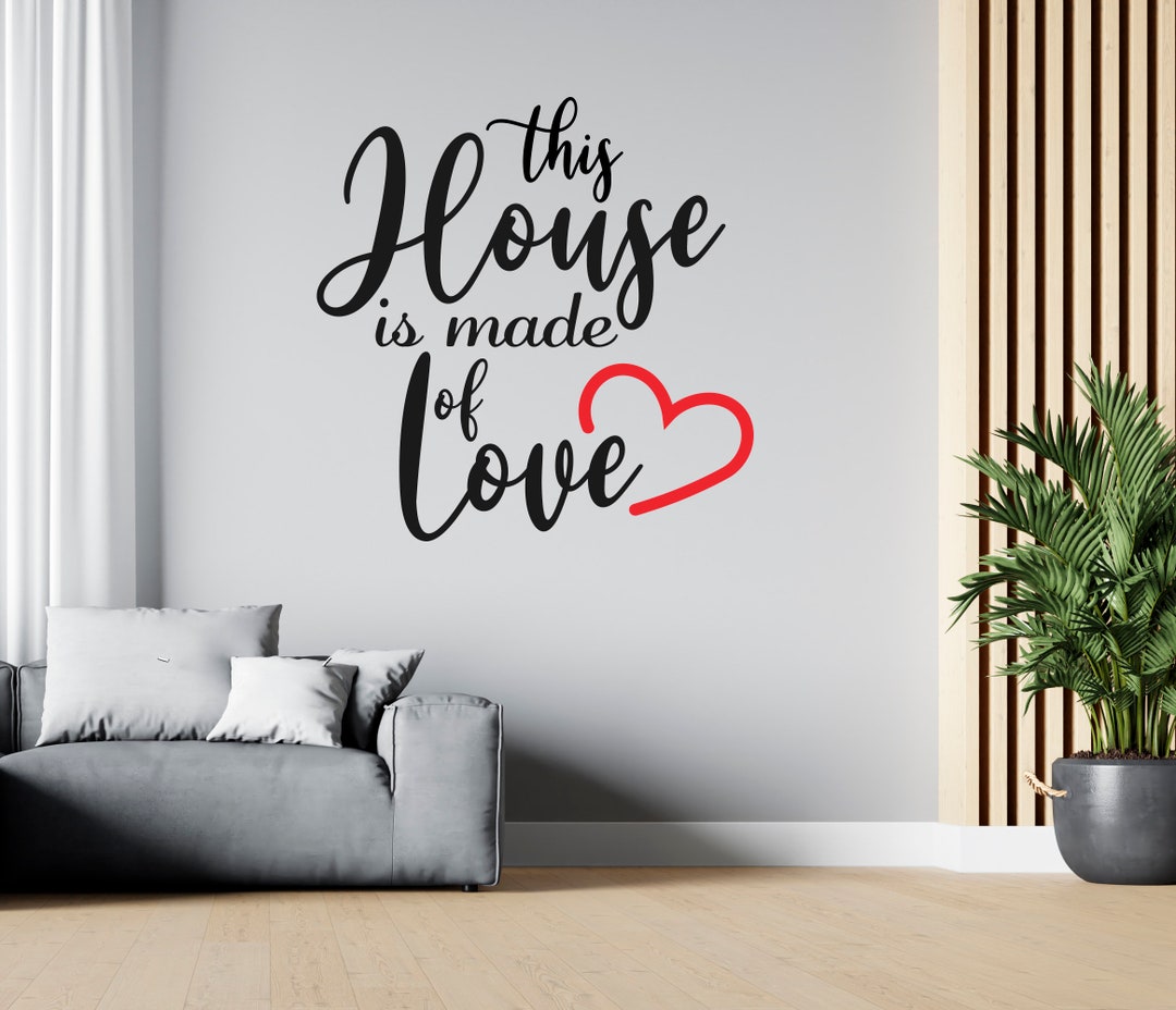 Home and Family Quote Family Wall Decor Saying About Home Wall Sticker ...