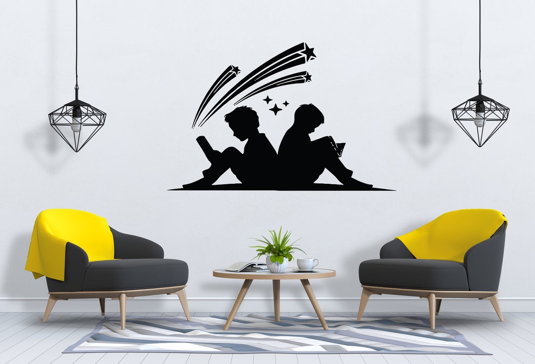 Books Wall Decal Reading Wall Decal Library Wall Decal Book Quote Wall ...