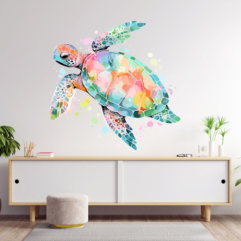 Sea Turtle Wall Mural - Etsy