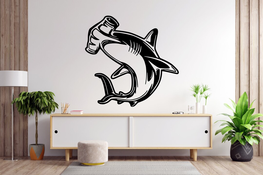 Hammerhead Shark Wall Decal Shark Wall Sticker Shark Wall Decor for ...