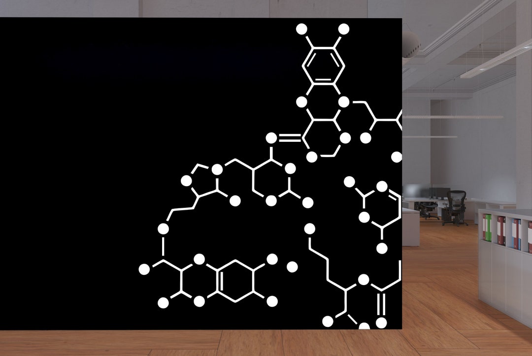 Polygon Hexagon Wall Decal, Geometric Wall Decals, Circuit Office Wall ...