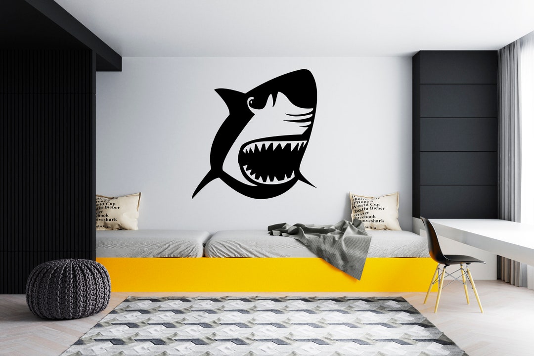 Shark Wall Decal Shark Wall Sticker Shark Wall Decor for Kids Room ...