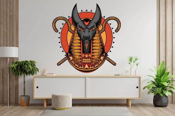 Egypt Wall Decal Aubis Ancient Wall Art Egypt Ancient Wall - Etsy