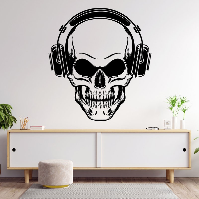 Skull Wall Decal - Etsy