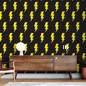 Lightning Bolt Wallpaper Lightning Bolt Wall Decal Lightning - Etsy