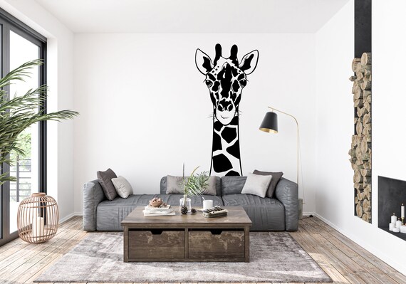 Giraffe Wall Decal Giraffe Wall Art Animal Wall Decor Animals - Etsy