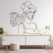 Line Art Wall Decal, Women Line Art, Modern Mid Century Wall Art,line ...